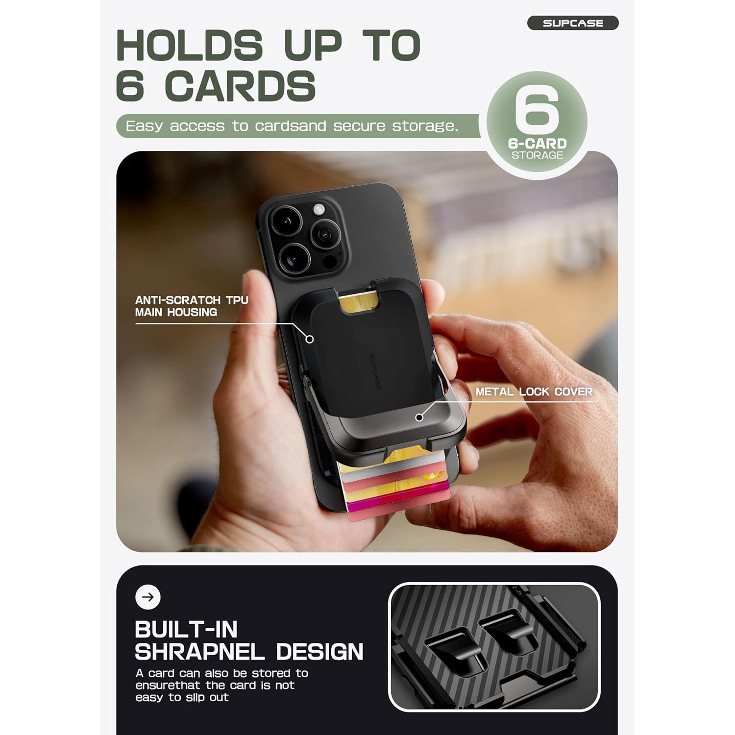 SUPCASE | MagSafe | Magnetic Wallet with Stand