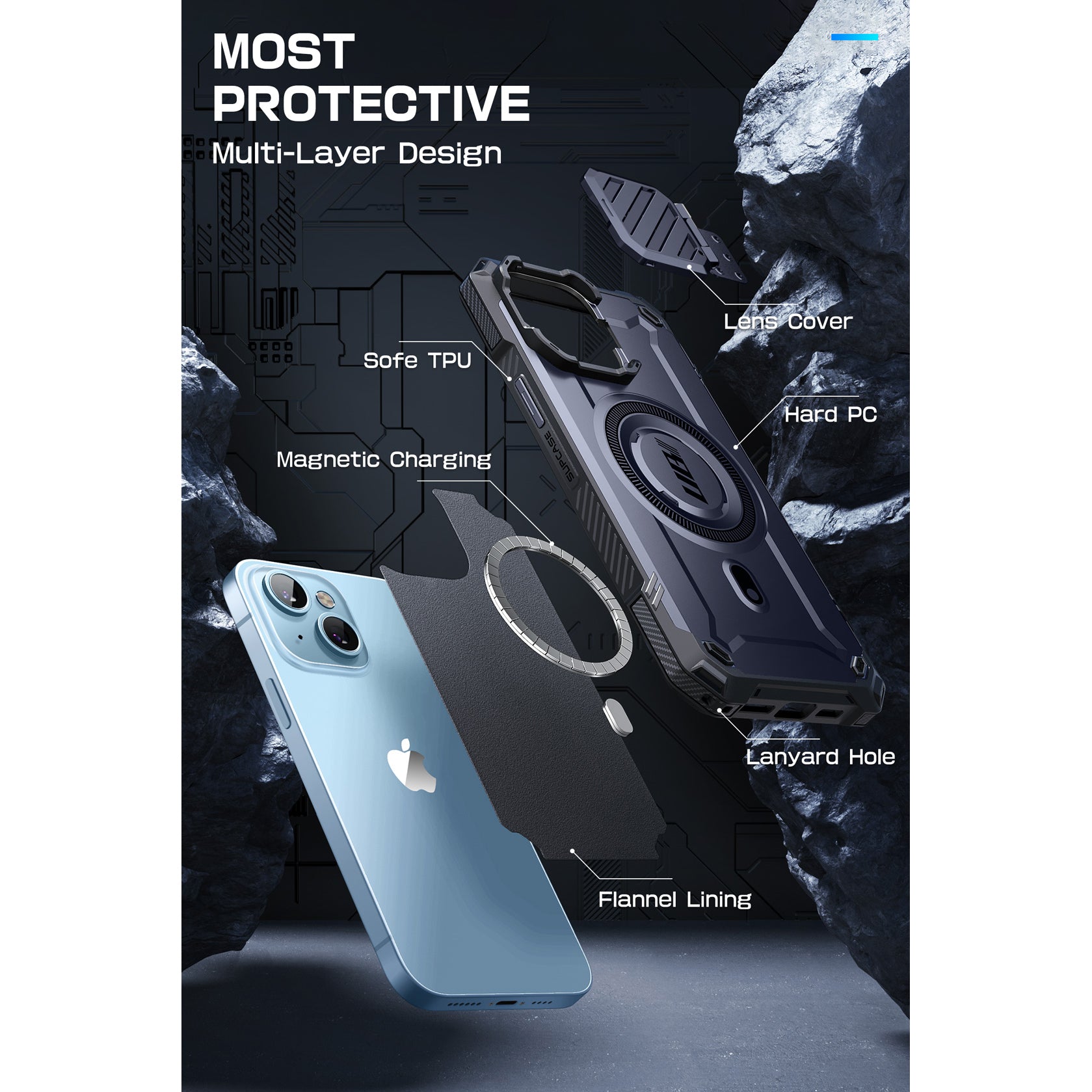 SUPCASE | iPhone 14 UB MAG XT Camera Lens Protector Case