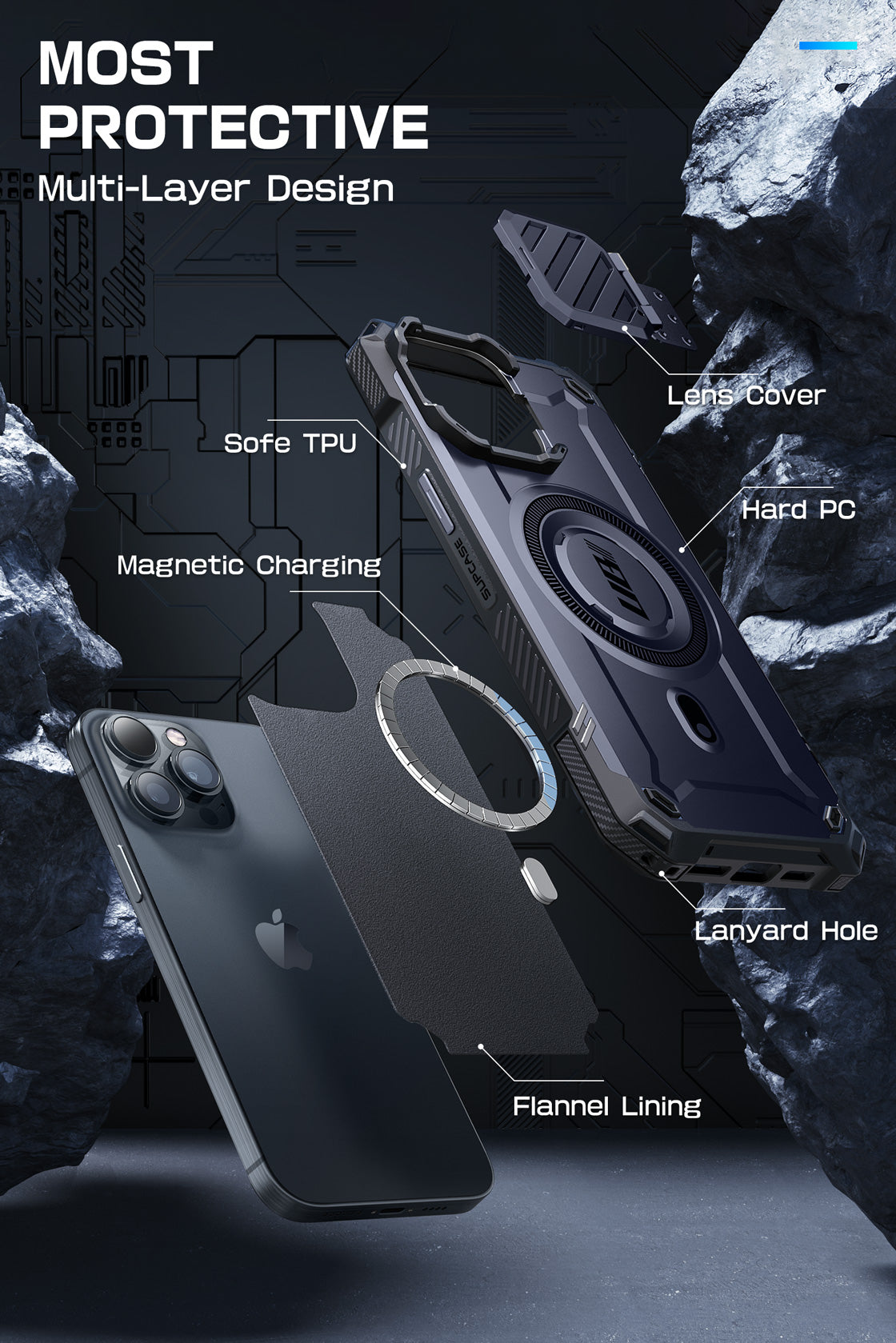 SUPCASE | iPhone 15 Pro Max 6.7 inch (2023) | UB MAG XT Holster Case