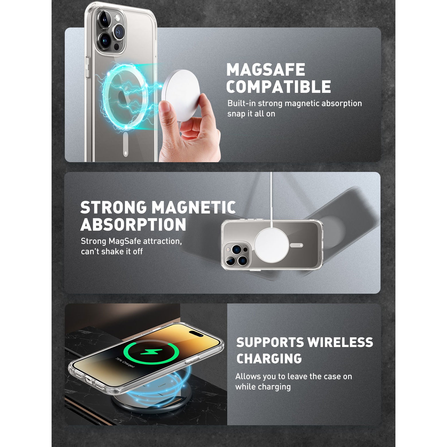 SUPCASE | iPhone 15 Pro Max (2023) | UB MAG Clear Bumper Case