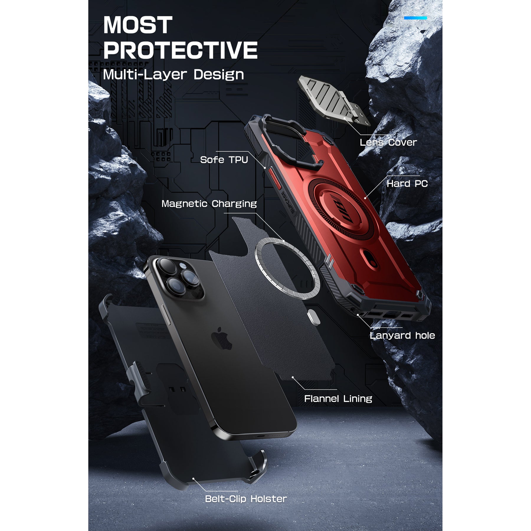 SUPCASE | iPhone 13 Pro Max 6.7 inch (2022) | UB MAG XT Holster Case