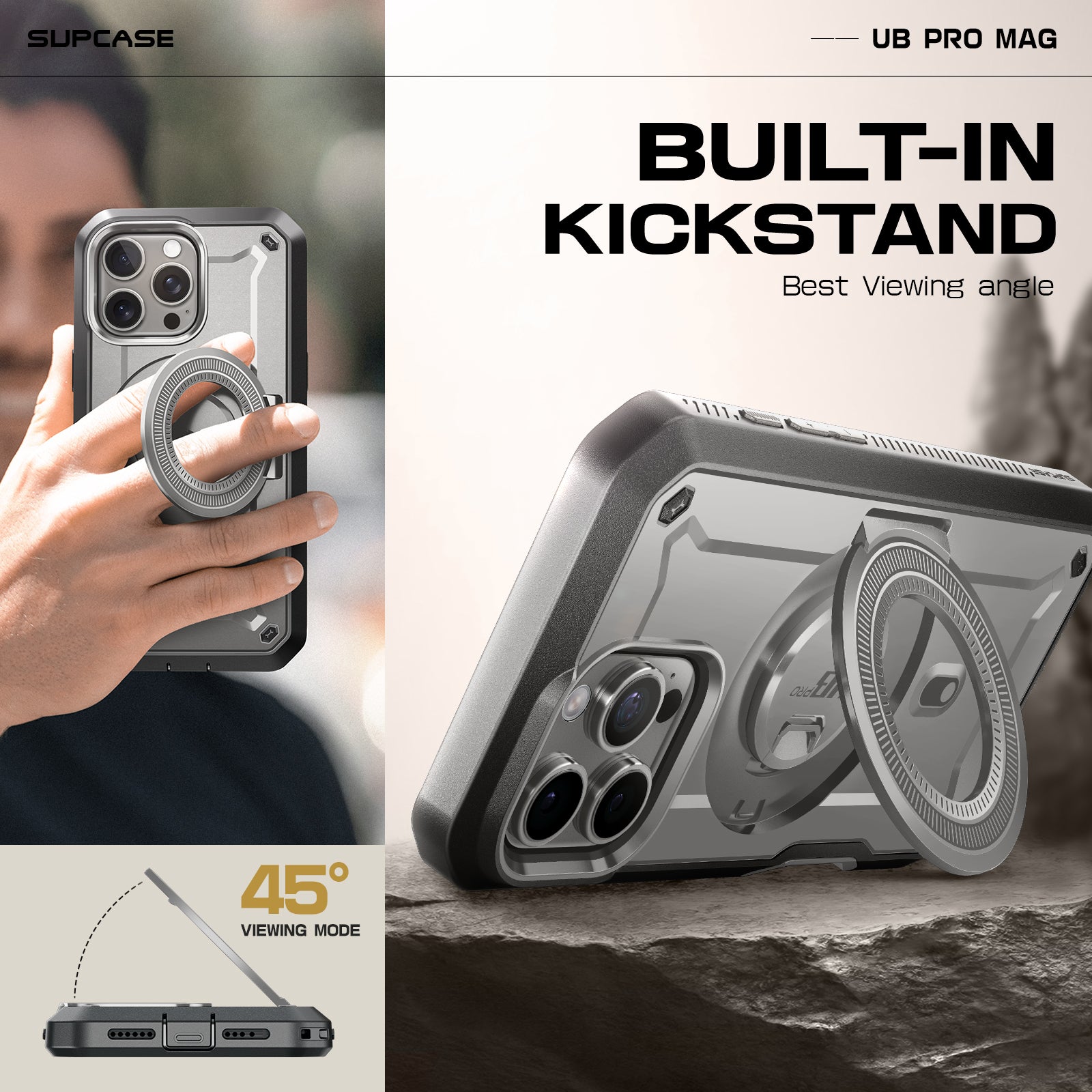 SUPCASE | iPhone 16 Pro 6.3 inch (2024) | UB Pro MAG Holster Case