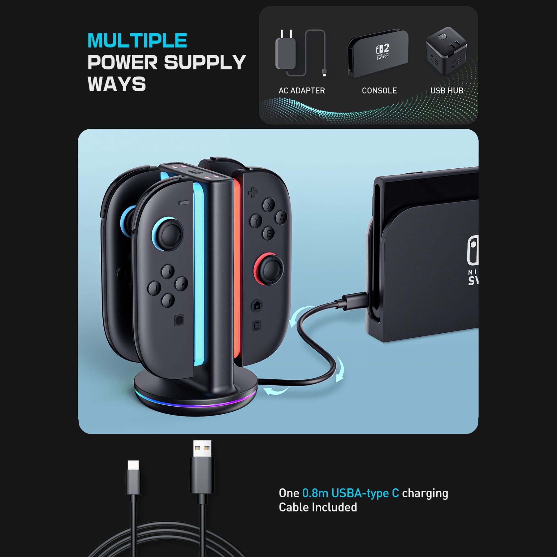 SUPCASE | Nintendo Switch 2| Nintendo Switch 2 Charging Dock & Storage Base