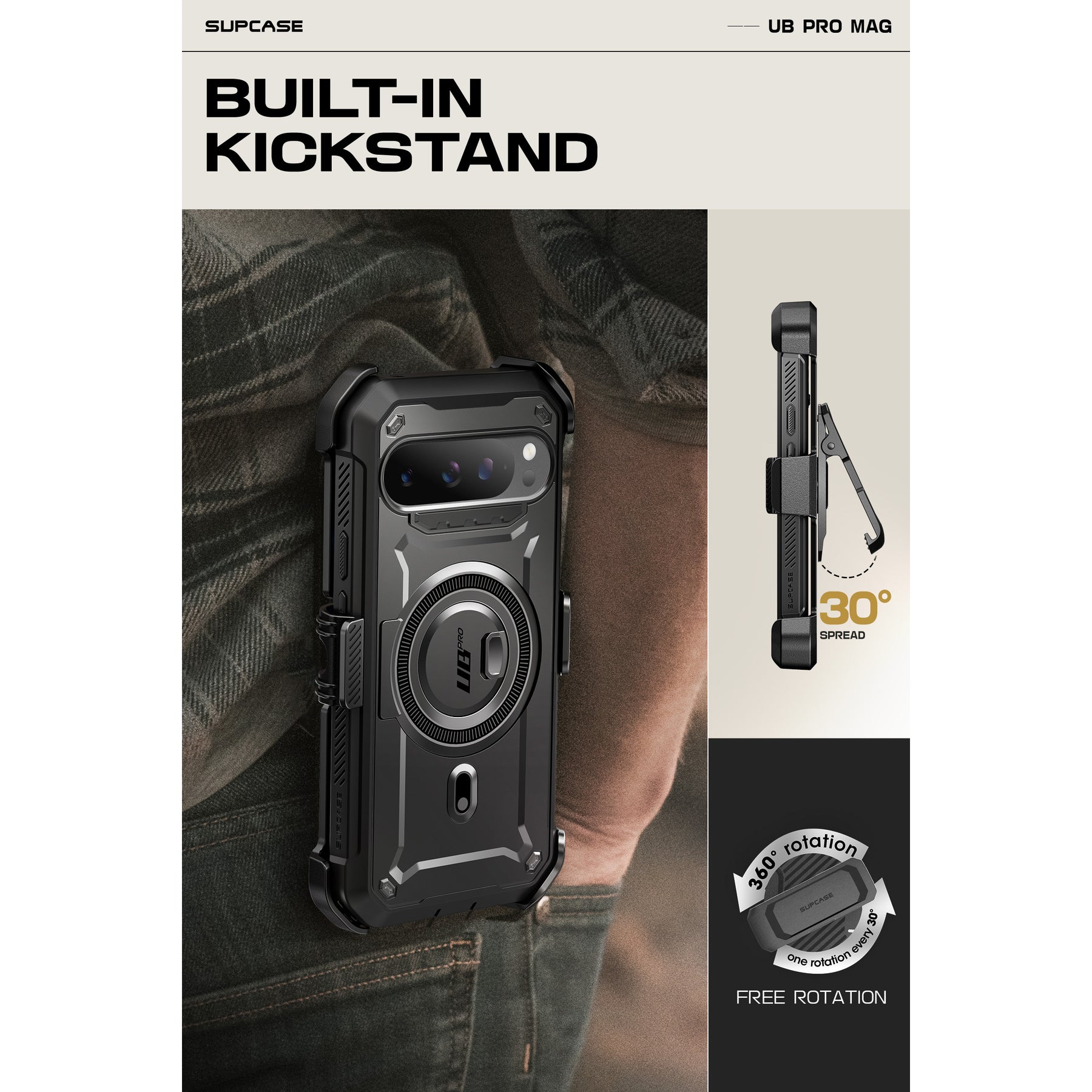 SUPCASE | Google Pixel 9/9 Pro | UB Pro Holster Case