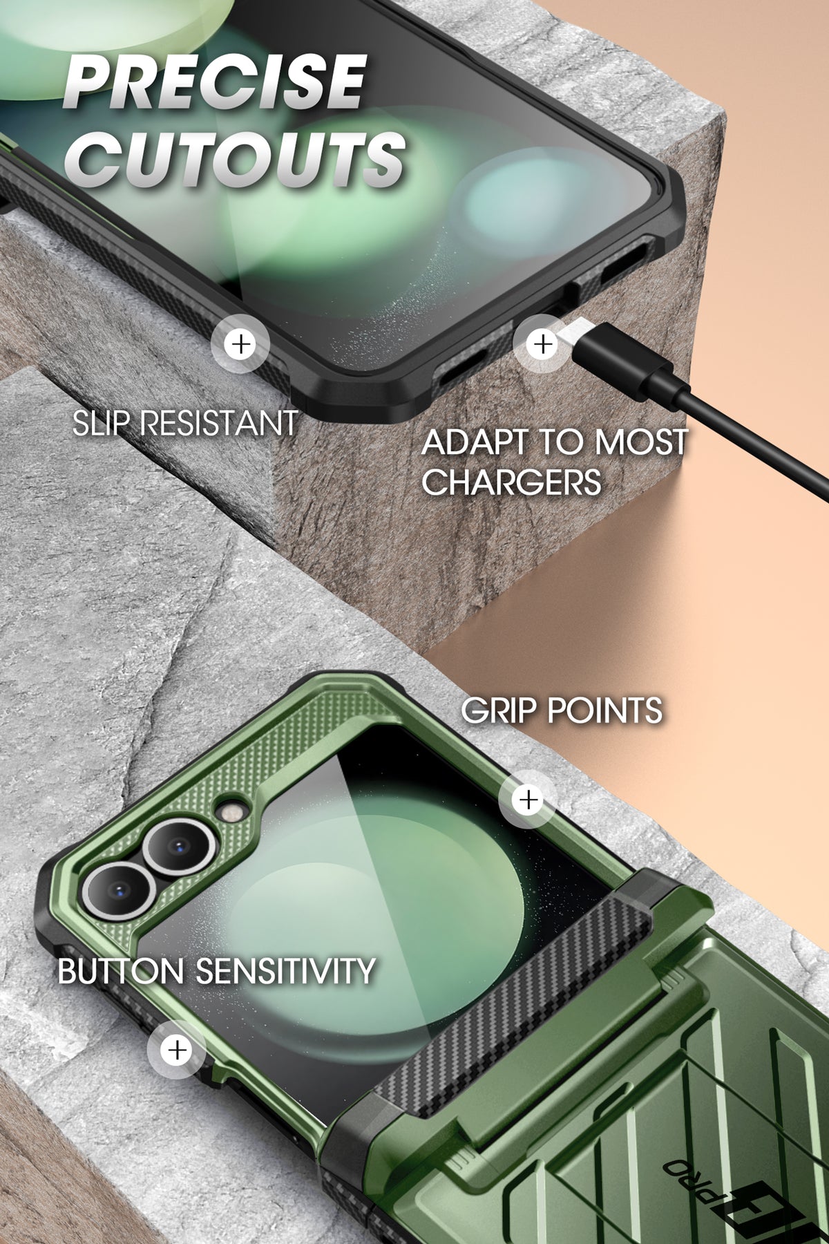 Galaxy Z Flip6 Unicorn Beetle PRO Rugged Phonecase with Belt Clip | SUPCASE