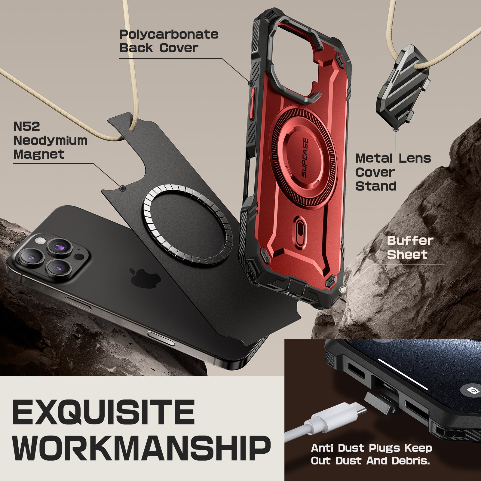 SUPCASE | iPhone 16 Pro Max 6.9 inch (2024) | UB MAG XT Holster Case