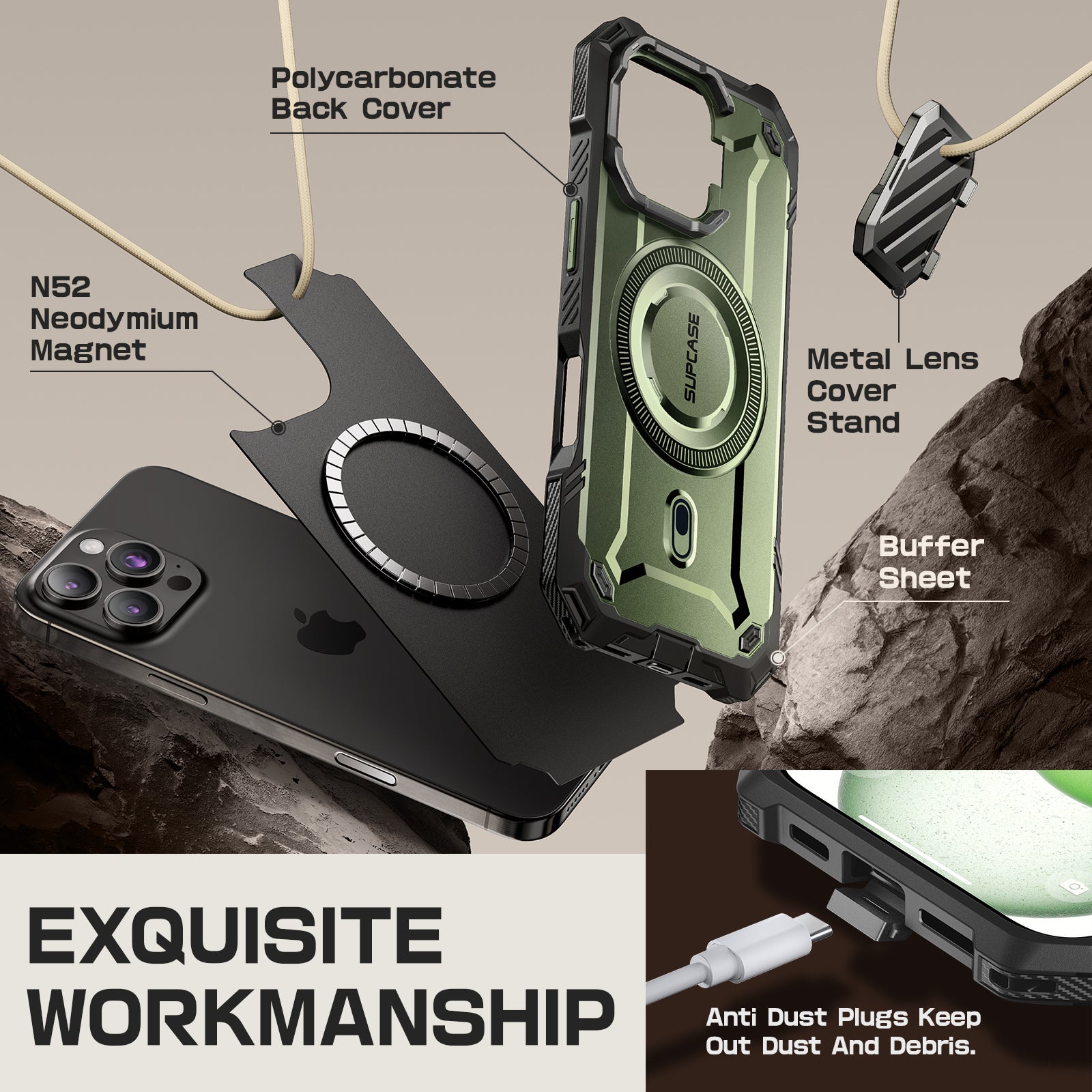 SUPCASE | iPhone 16 Pro 6.3 inch (2024) | UB MAG XT Holster Case