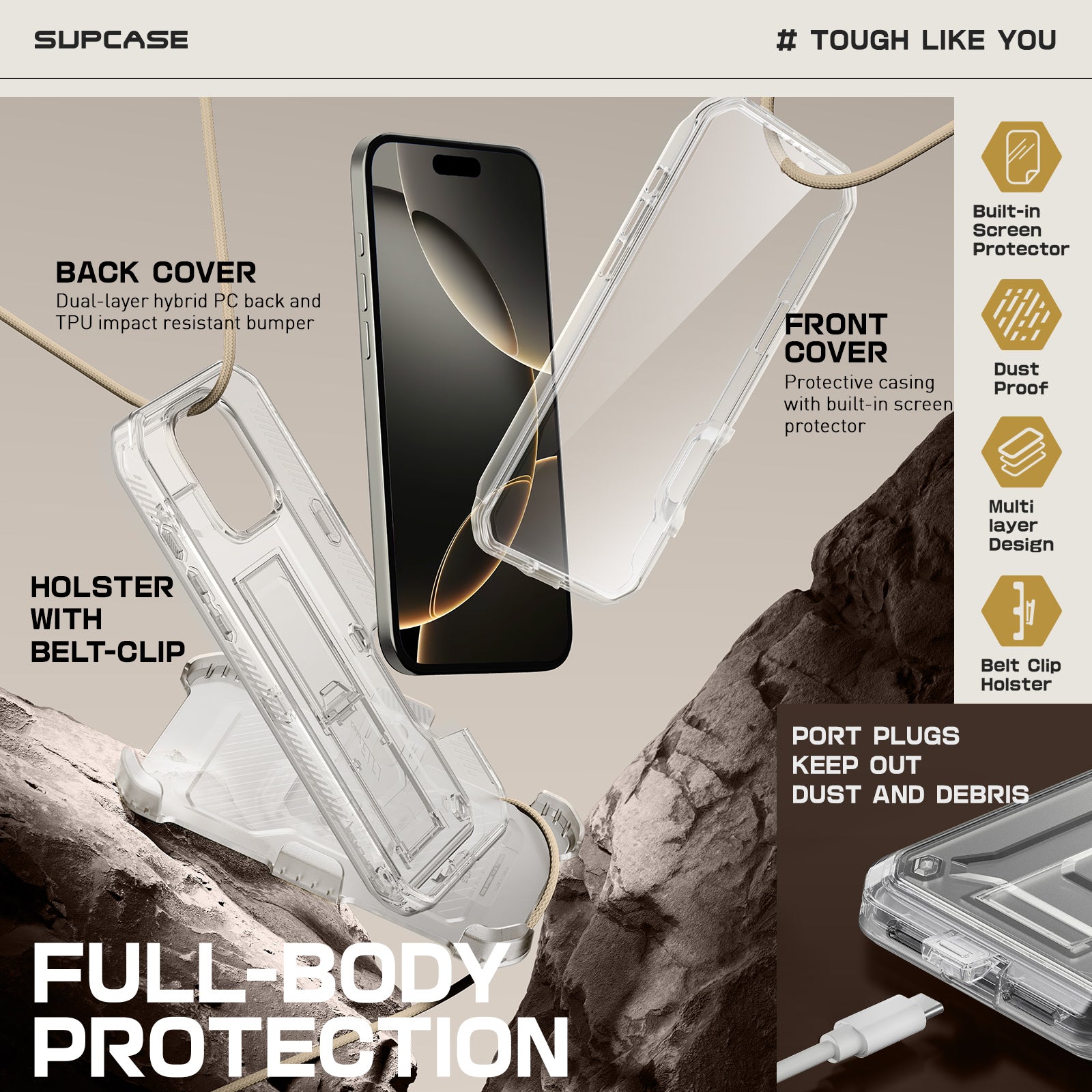 SUPCASE | iPhone 16 Pro Max 6.9 inch (2024) | UB Pro Holster Case