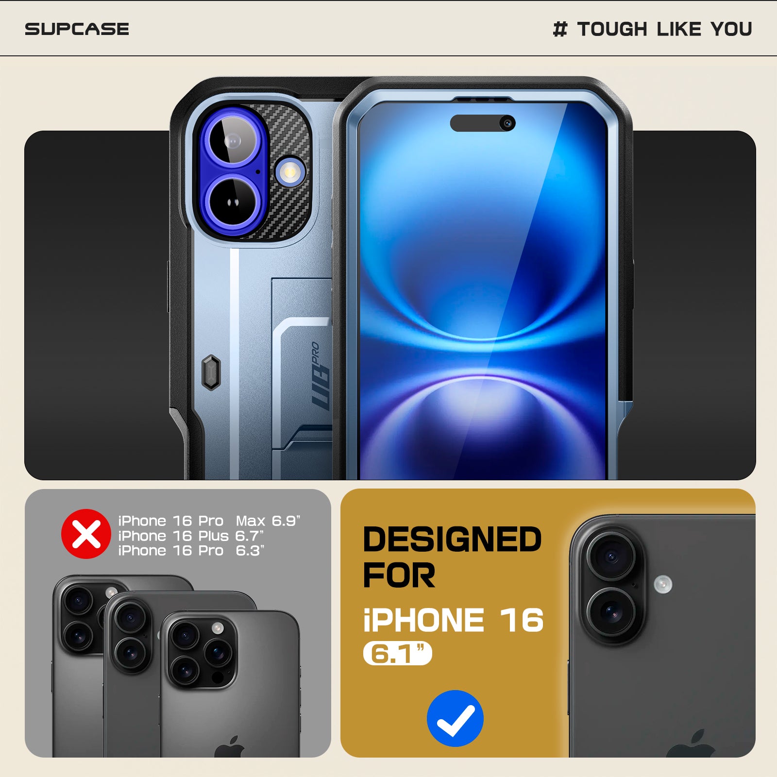SUPCASE | iPhone 16 6.1 inch (2024) | UB Pro Holster Case
