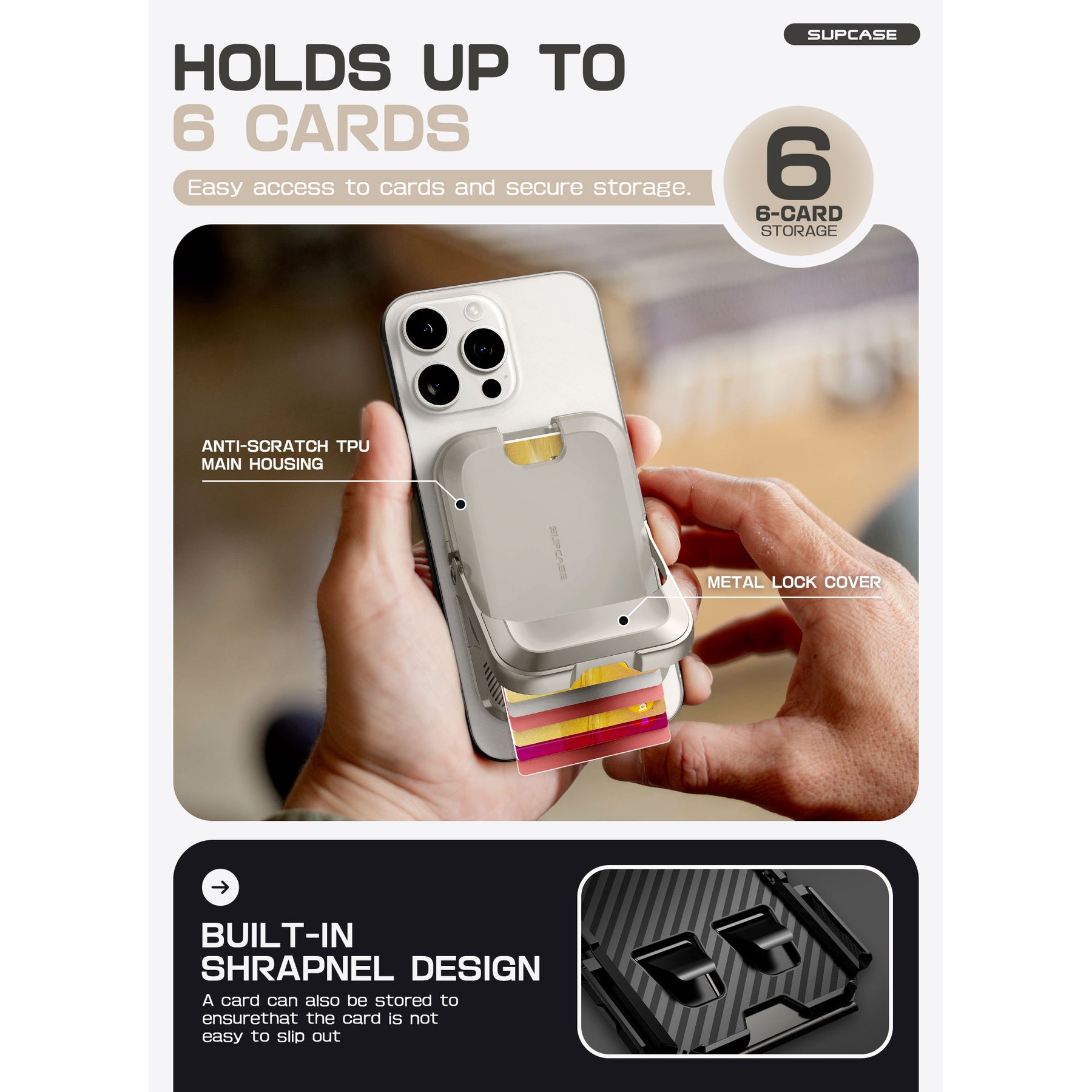 SUPCASE | MagSafe | Magnetic Wallet with Stand