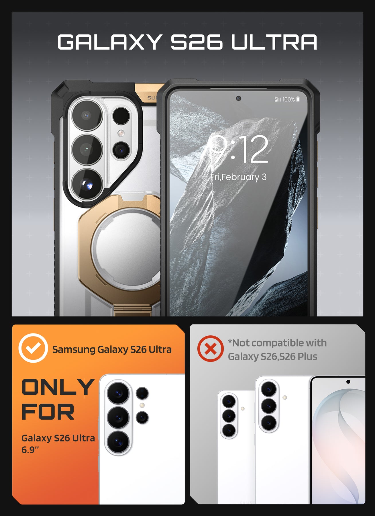 UB GRIP Series Galaxy S26 Ultra MagSafe Phone Case with Kickstand | SUPCASE