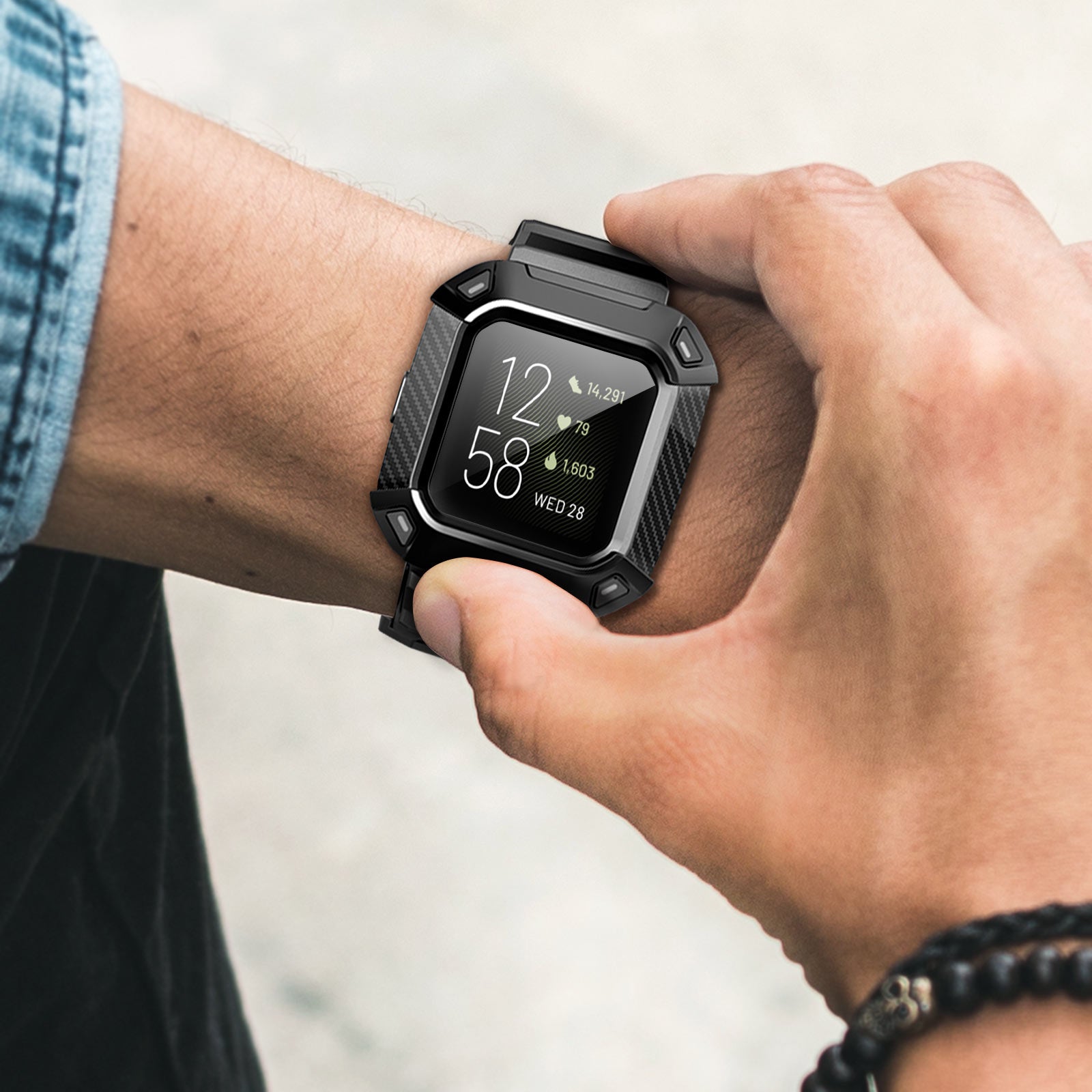 SUPCASE | Fitbit Versa 3 & Fitbit Sense | Unicorn Beetle Pro