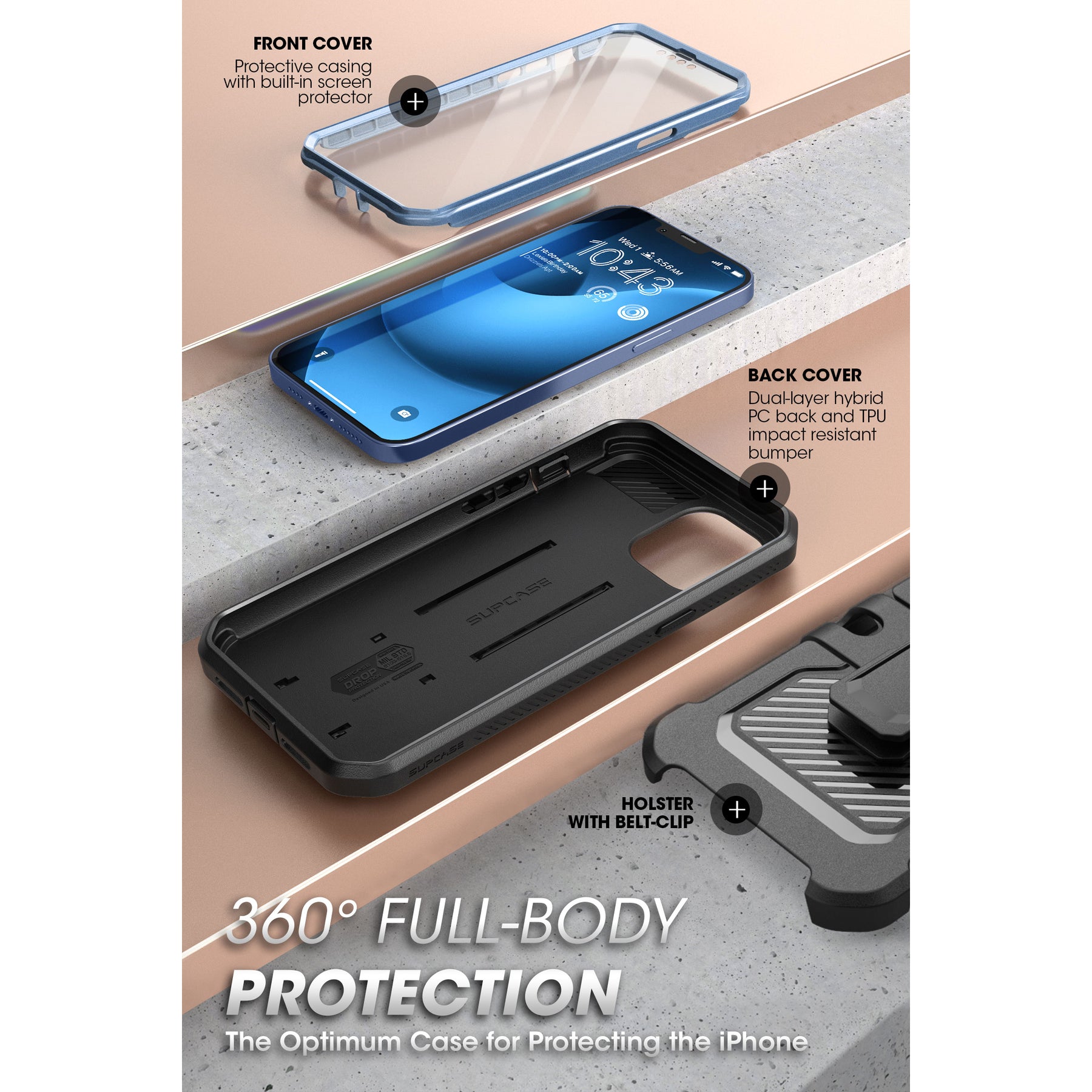SUPCASE | iPhone 14 6.1 inch (2022) | UB Pro Holster Case